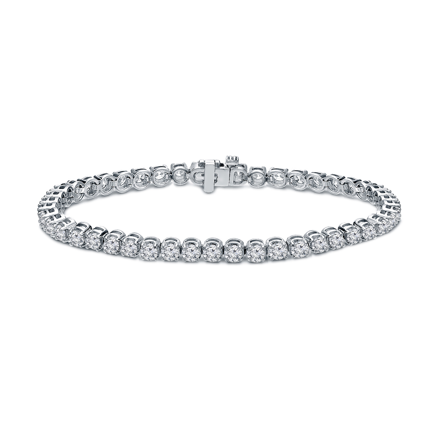 6.00 ct. tw Lab Grown Diamond Tennis Bracelet Set in 4-Prong 14K Gold (E-F, SI) - AST-871-BRC-6CT