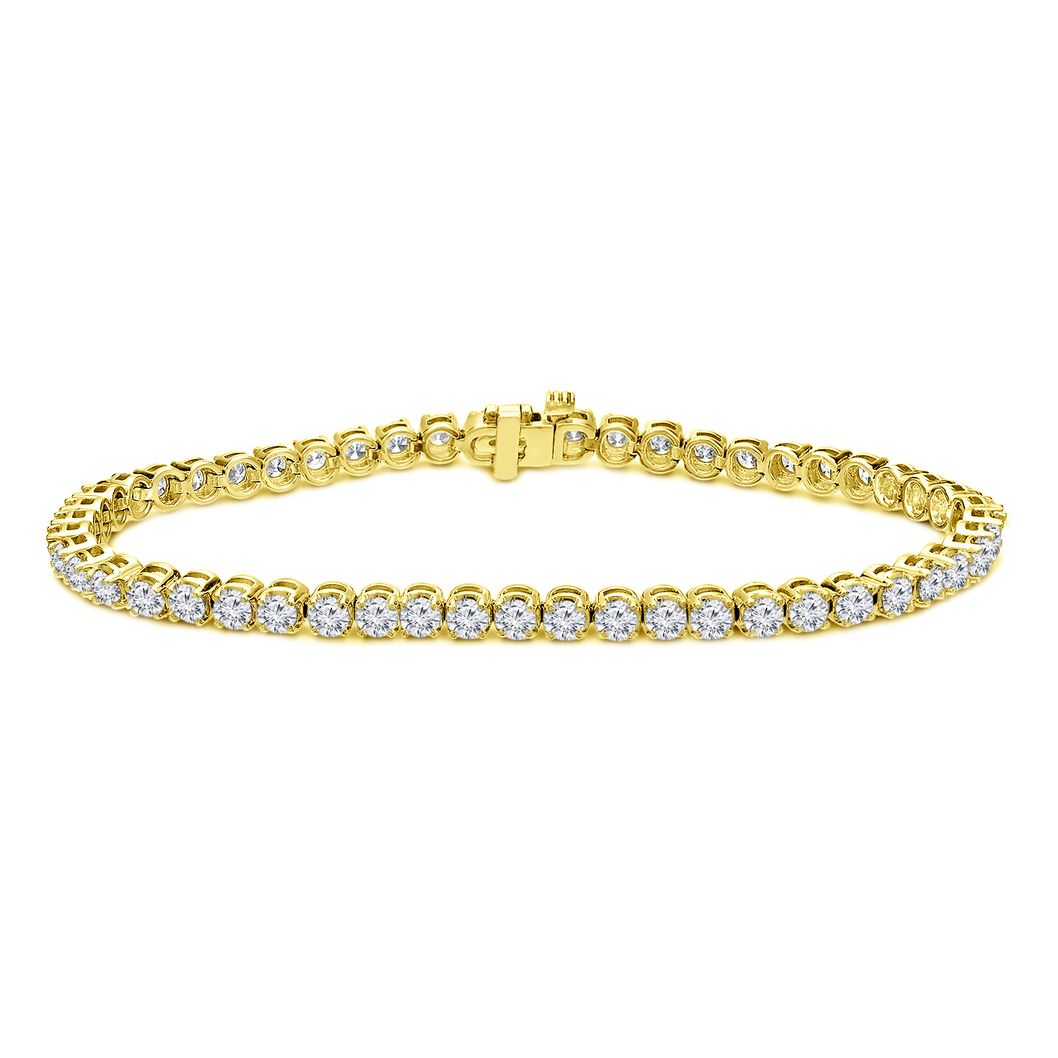 3.00 ct. tw Lab Grown Diamond Tennis Bracelet Set in 4-Prong 14K Gold (E-F, SI) - AST-871-BRC-3CT